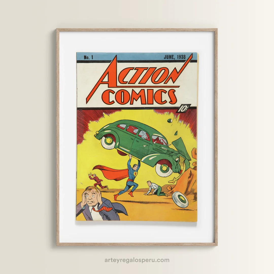Cuadro de Superman No. 1 (Action Comics) | Envío GRATIS – A&R Perú